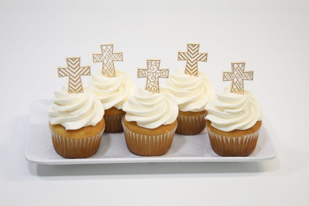 Gold Cross Topper Cupcake - Dessert Works